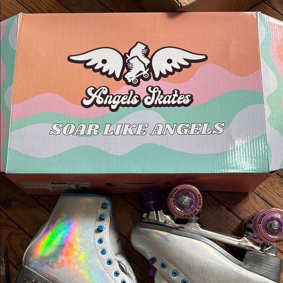 angel skates | Shoes | Holographic Roller Skates | Poshmark